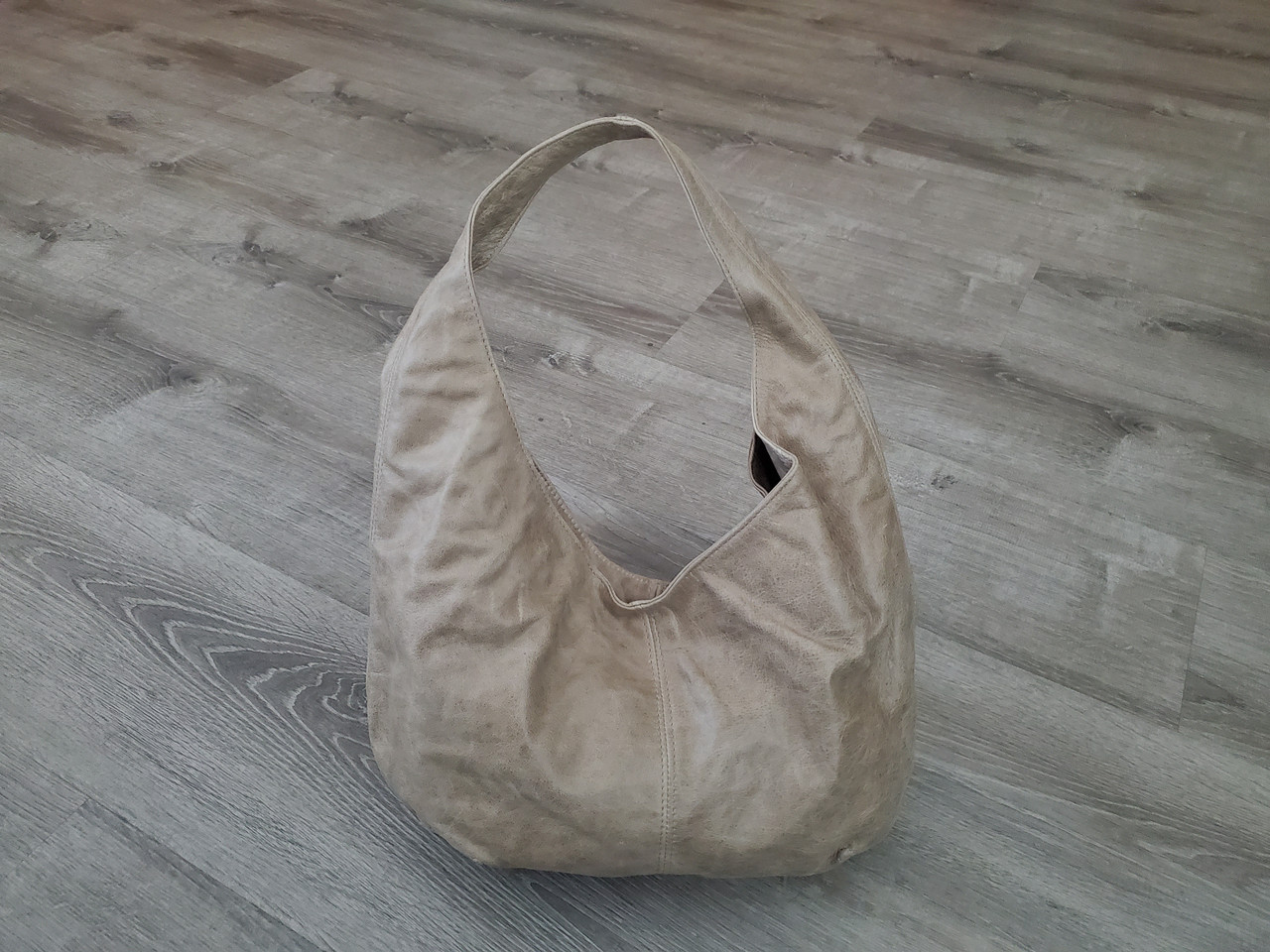 Distressed Leather Hobo Bag, Fashion Retro Chic Handbags, Alice ...