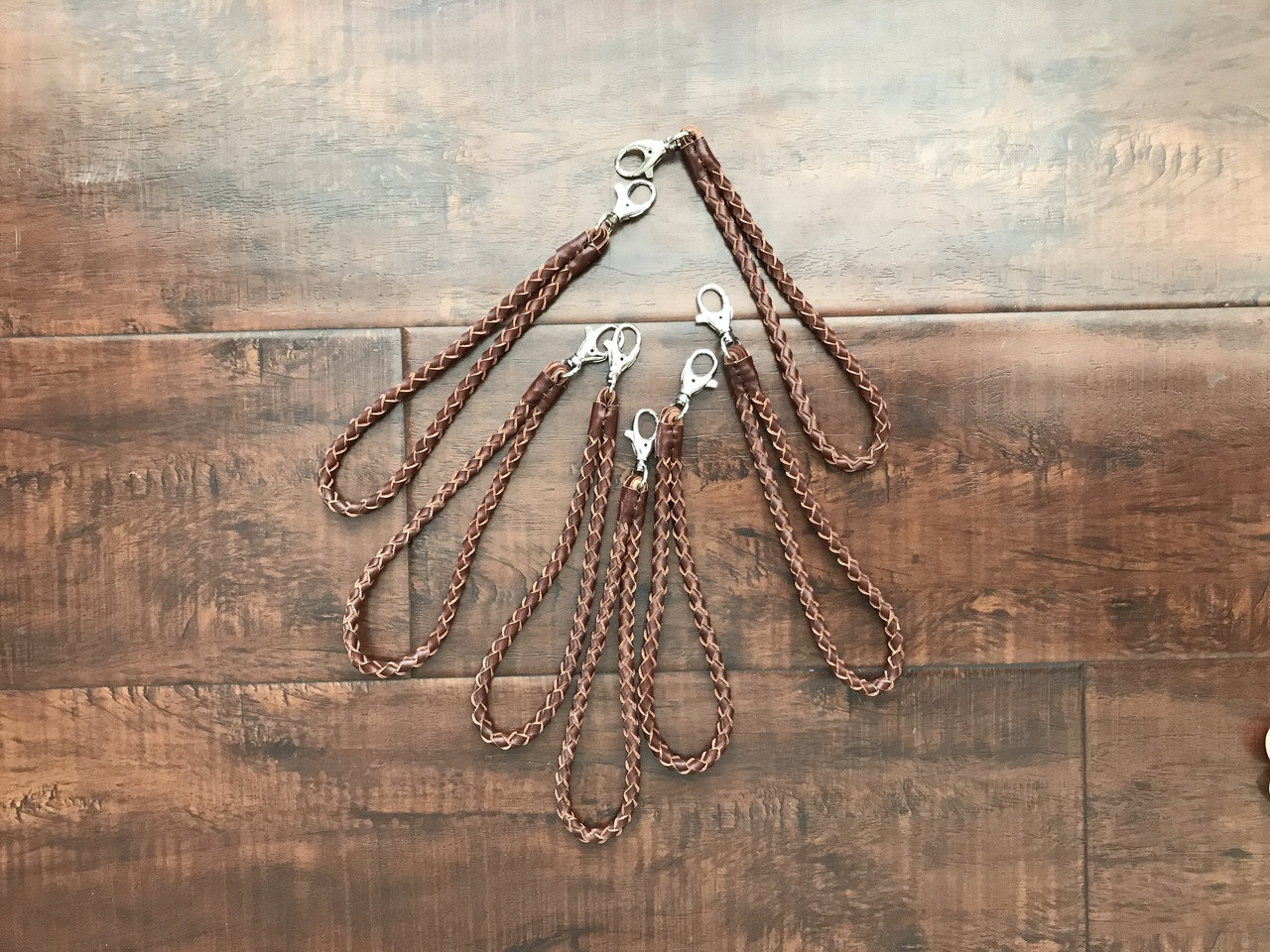 Braided brown leather Key Holder, Rustic Keychain, Handmade Bag ...