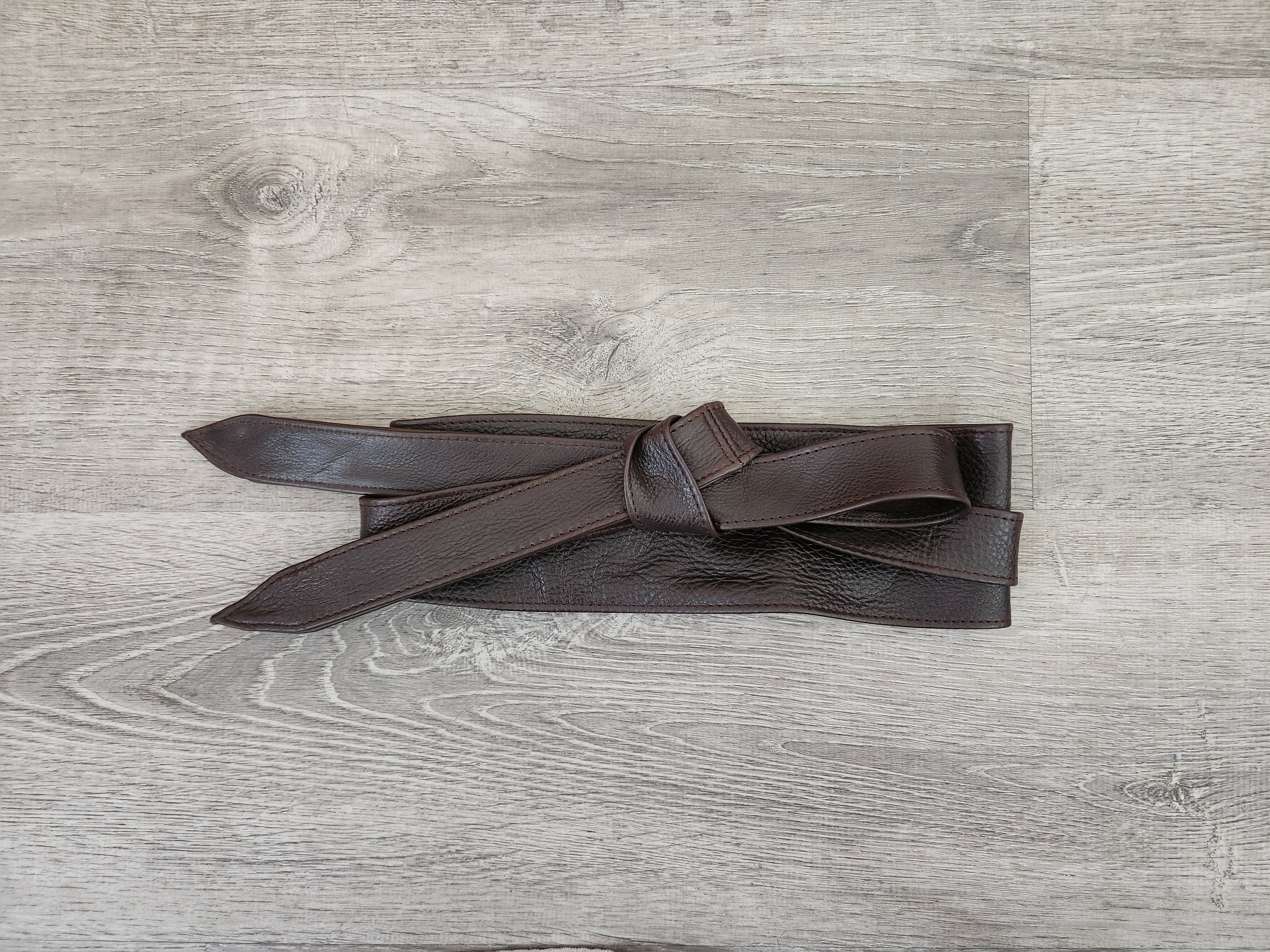 Neutral Leather Obi Belt, Wide Wrap Belts, Wraparounds, Urban Belts ...