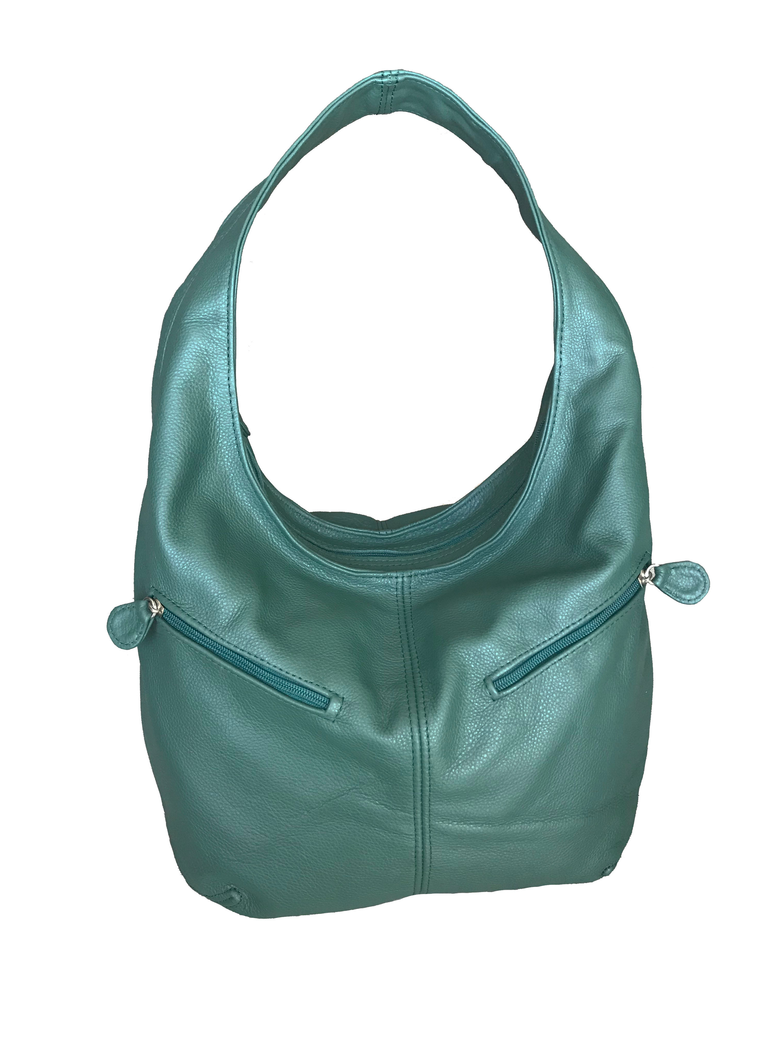 Green Leather Hobo Bag, Handmade Slouchy Handbag, Alice - Fgalaze ...