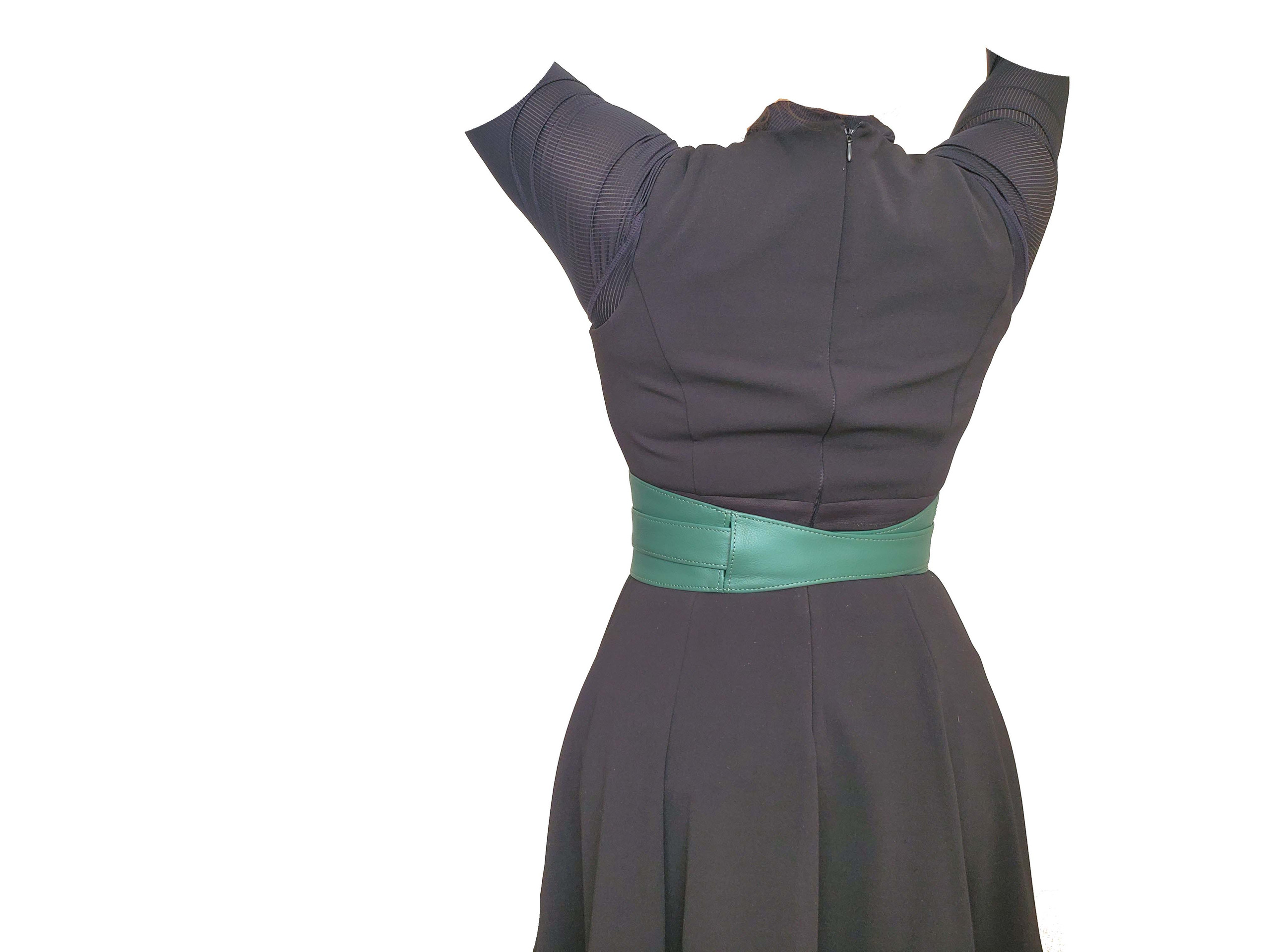 Green Wide Leather Wrap Obi Belt, Women Stunning Belt, Dean - Fgalaze ...