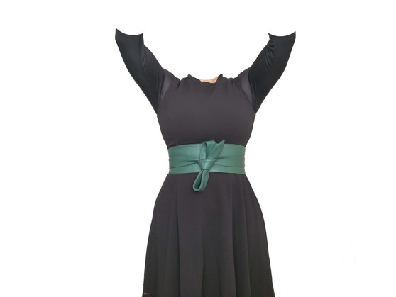 Green Wide Leather Wrap Obi Belt, Women Stunning Belt, Dean - Fgalaze ...