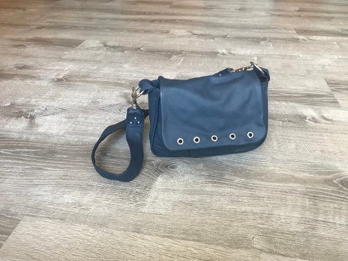 Navy Blue Leather Cross-body Bag, Small Women Purse, Sury - Fgalaze ...
