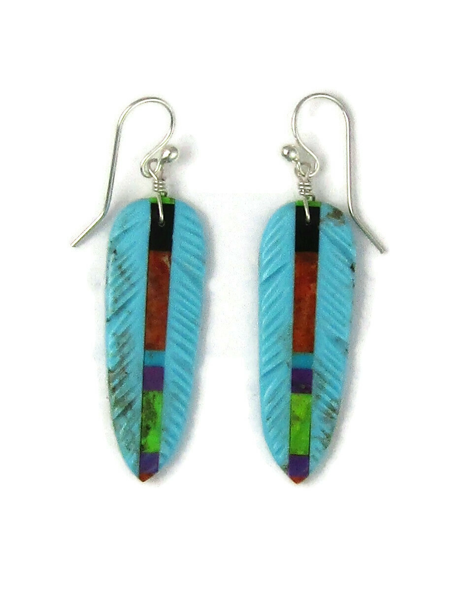 Native American Turquoise Slab Earrings | Shop Now