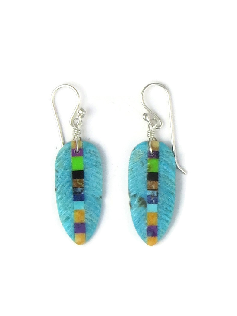 Native American Turquoise Slab Earrings | Shop Now