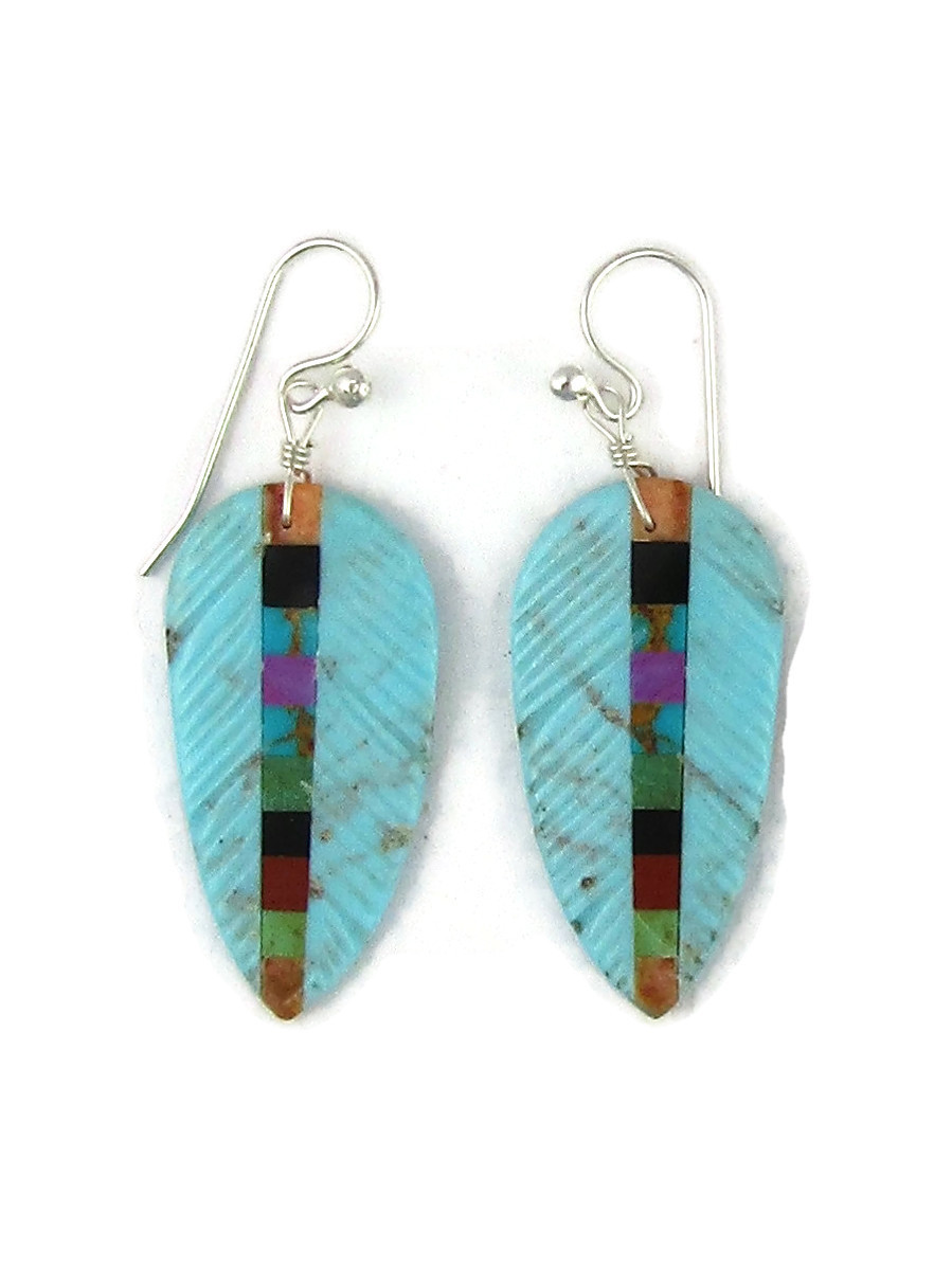 Native American Turquoise Slab Earrings | Shop Now