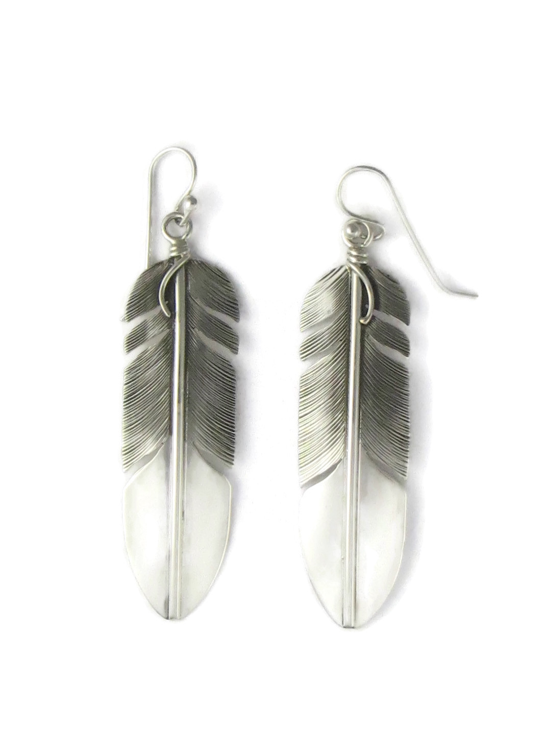 Feather Earrings | Gold & Sterling Silver | Native American