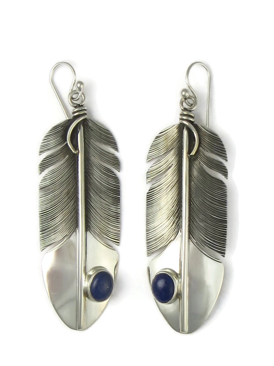 Feather Earrings | Gold & Sterling Silver | Native American
