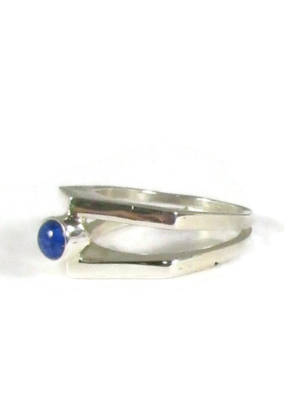 Silver Lapis Ring Size 6 (RG6179-S6)