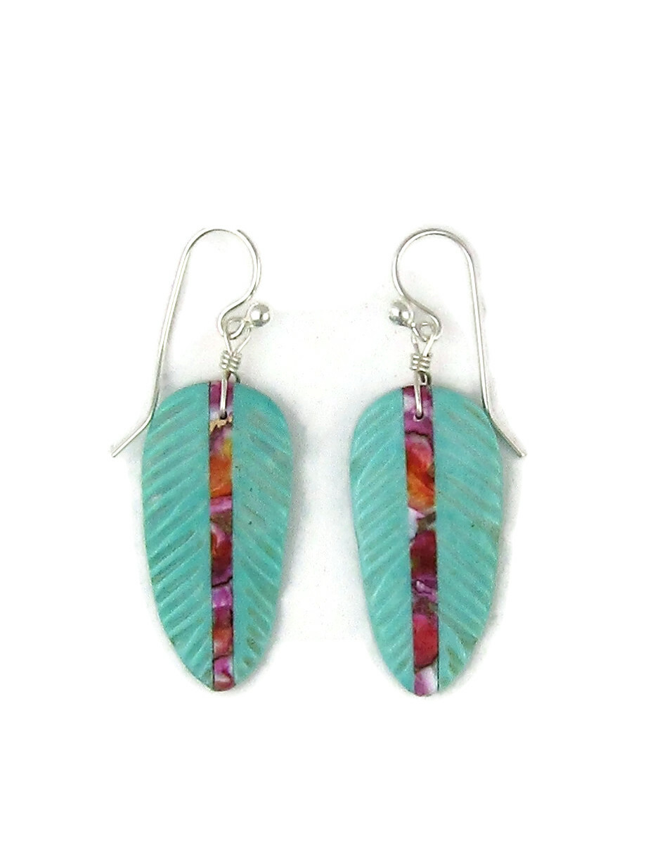 Native American Turquoise Slab Earrings | Shop Now