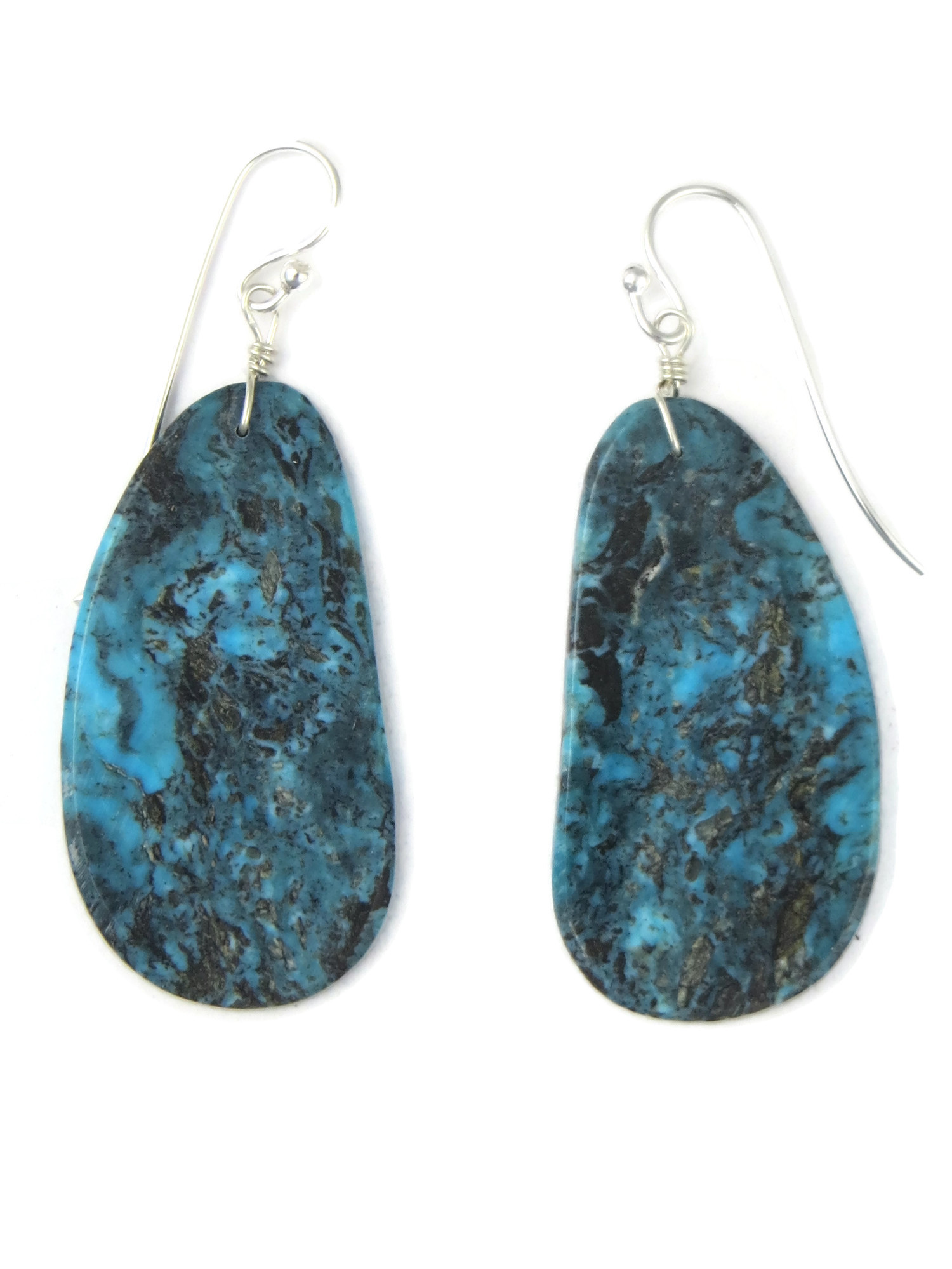 Native American Turquoise Slab Earrings | Shop Now