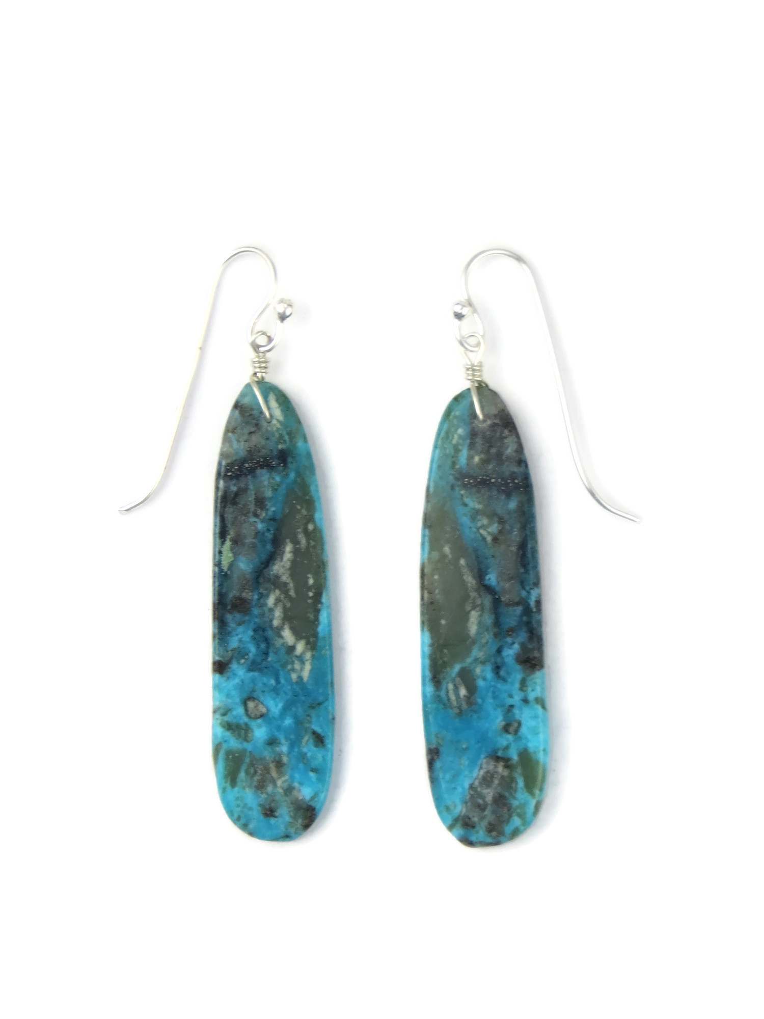Native American Turquoise Slab Earrings | Shop Now