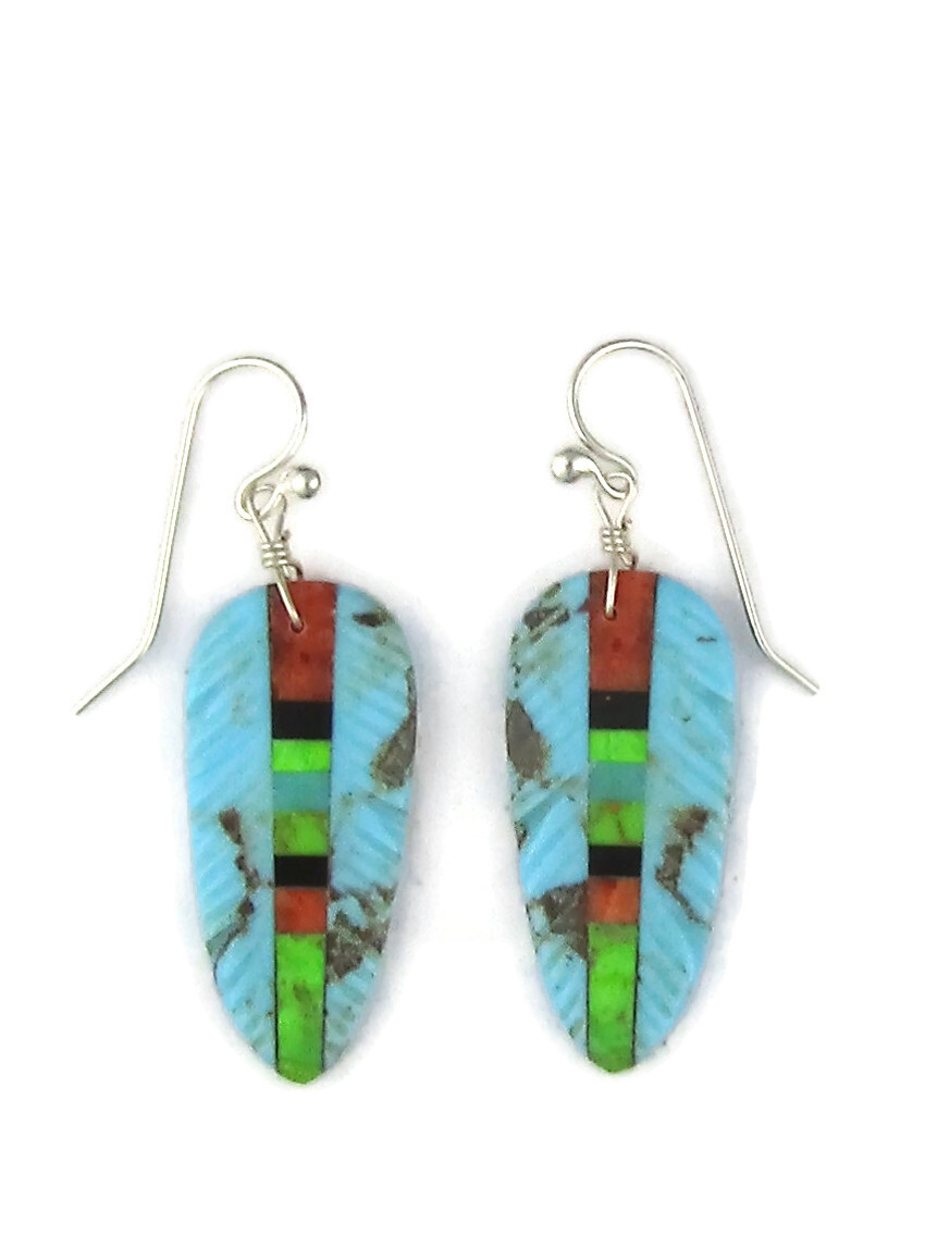 Native American Turquoise Slab Earrings | Shop Now