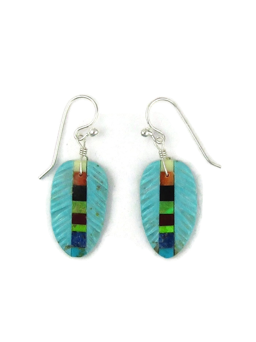 Native American Turquoise Slab Earrings | Shop Now