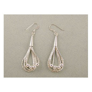 Liquid Silver Earrings| Genuine Native American Jewelry
