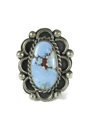 Golden Hills Turquoise Ring Size 8 by Mary Pease (RG6620)