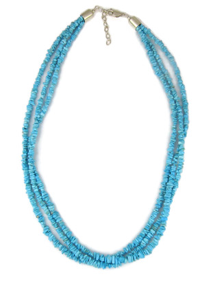 Three Strand Turquoise Bead Necklace (NK5476)