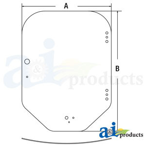 Glass, Windshield A-7120401 - Tired Iron Tractor Parts