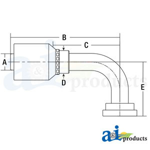 (HW-C61) Code 61 Flange Head - 90° Elbow A-C6190-12-12-W - Tired Iron ...