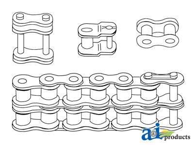 A-RC60D-60 Double Roller Chain, 10ft (USA) A-RC60D