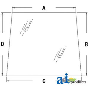 A-3G710-70510-Glass, Windshield, Upper A-3G710-70510