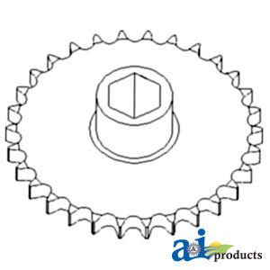 A-125407A1-Sprocket Assy, Feeder Reverser w/ Rock Trap A-125407A1