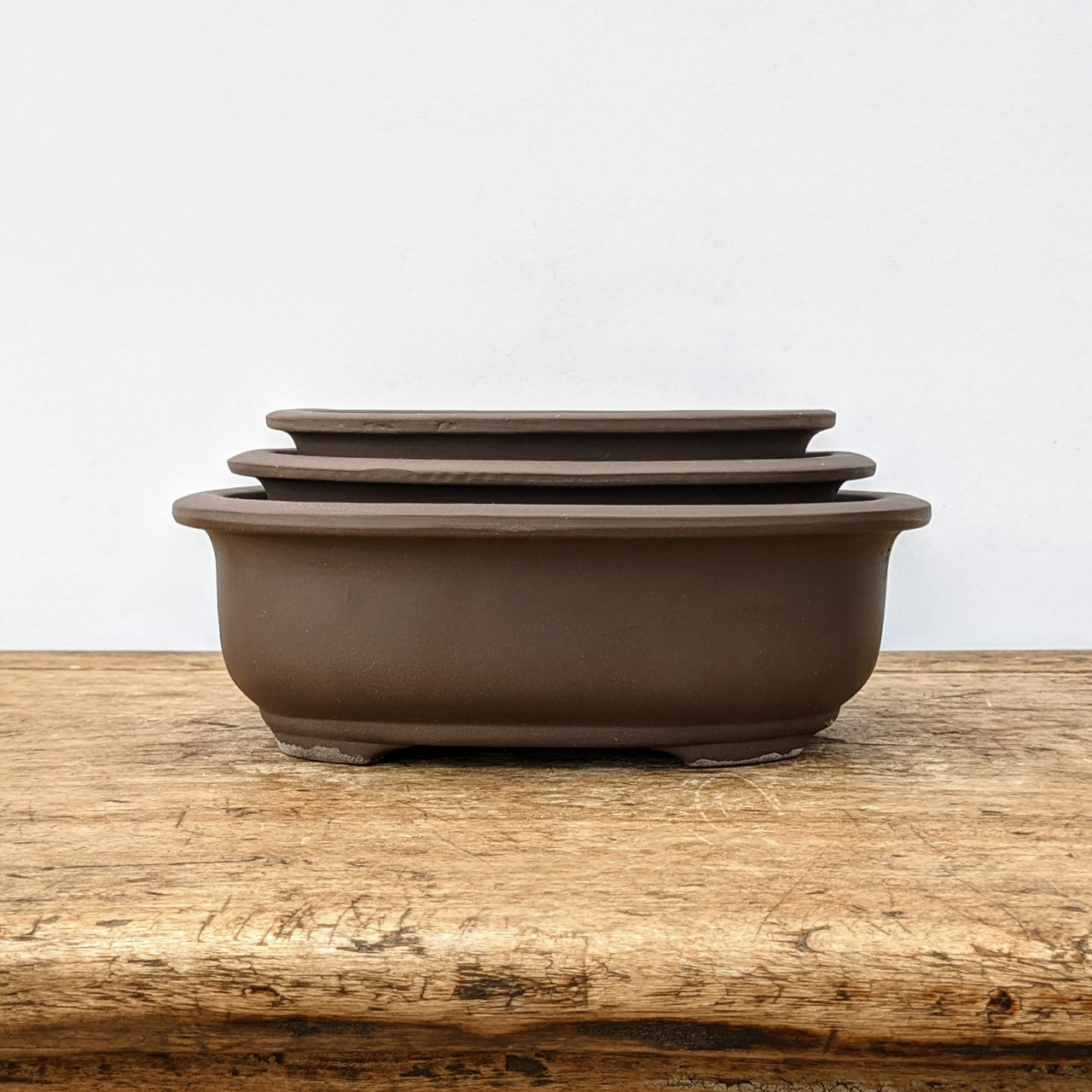 NEBG Wholesale : 6-8" Oval Unglazed Japanese Pots (2115)