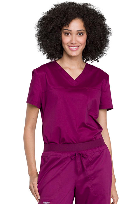 Cherokee Workwear Revolution Women's V-Neck O.R. Top #WW657