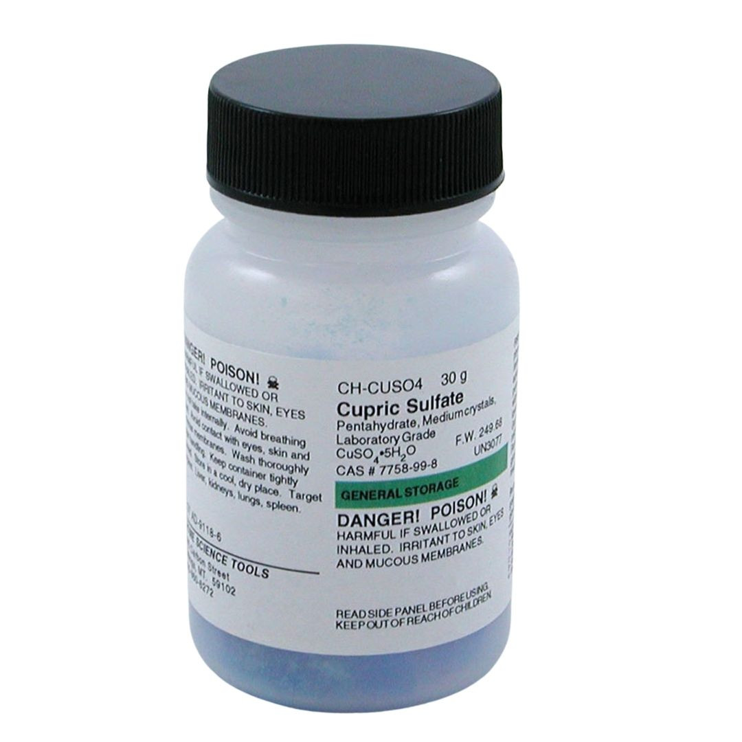 Copper II (Cupric) Sulfate, 30 g | Home Science Tools