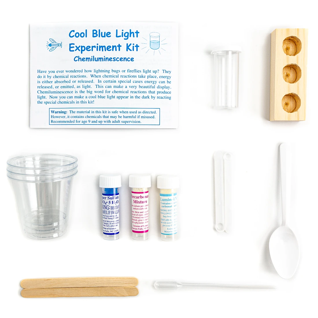 Cool Blue Light Experiment Kit | Chemiluminescence Kit | HST
