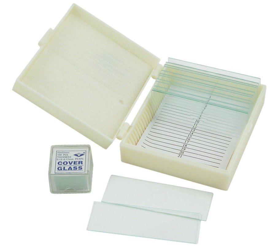 Basic Microscope Slide Set - Blank Slides & Coverslips
