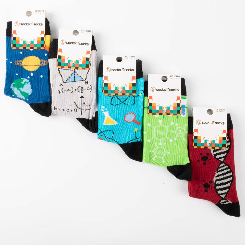 Kids Science Socks | 5 Pack | Science Socks for Kids