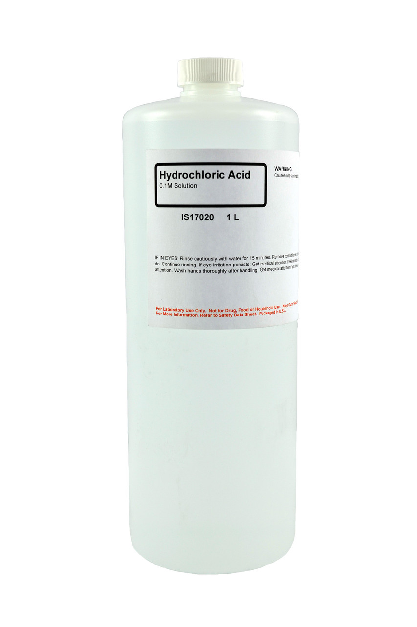 Hydrochloric acid, 0.1 M, 1 L - Home Science Tools