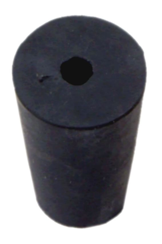Rubber stopper, No. 0, 1-hole