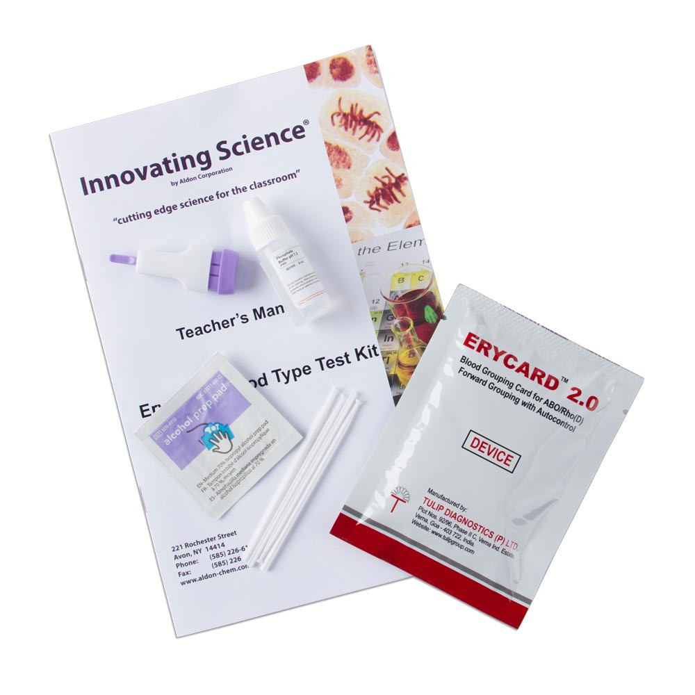 Erycard Blood Type Test Kit | Rh & ABO Blood Type Test Kit