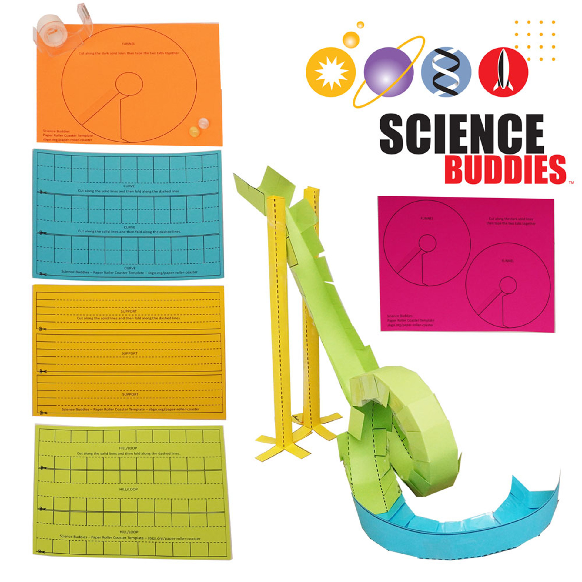 Science Buddies Paper Roller Coaster Kit science-buddies-paper-roller-coaster-kit