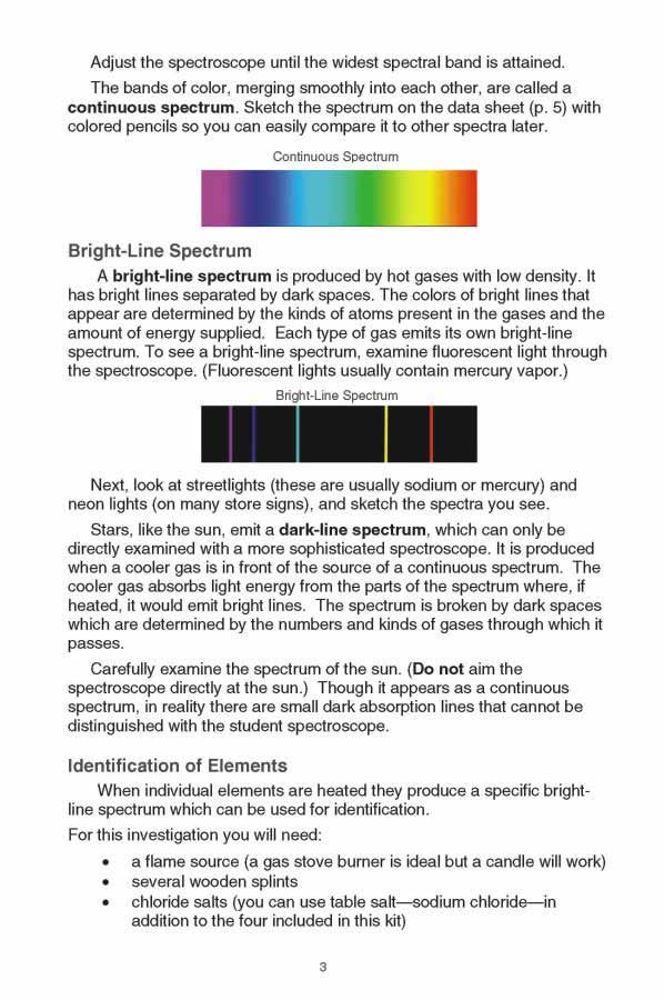 Spectroscope Flame Test Analysis Kit for Chemistry | HST