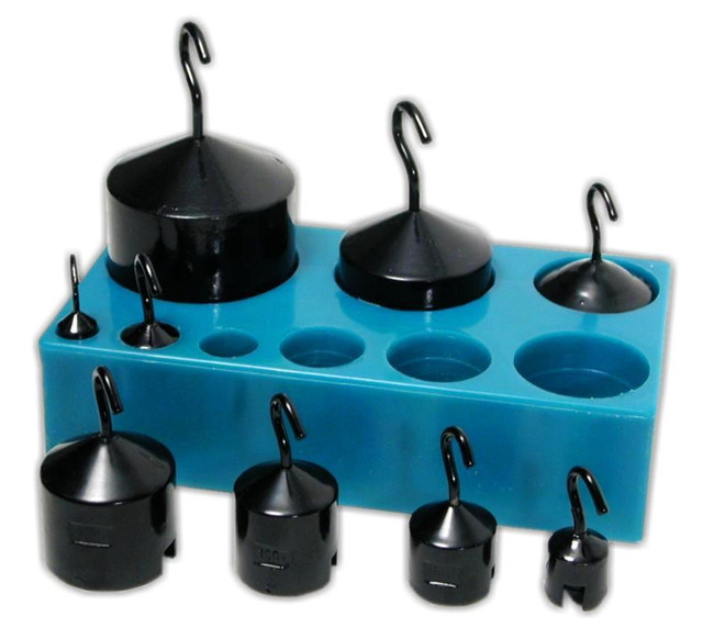 Hooked Weights: Set of 9, 10-1000 g | Home Science Tools