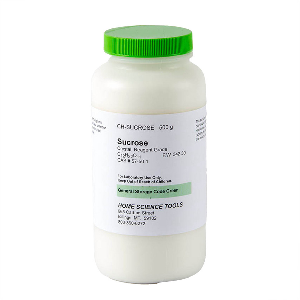 Sucrose | 500 g Bottle | High Purity | Home Science Tools