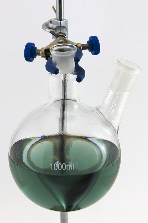 Round-bottom two-neck distilling flask, 1000 mL
