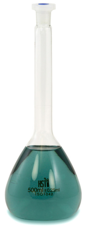 Glass 500 mL Volumetric Flask with Stopper