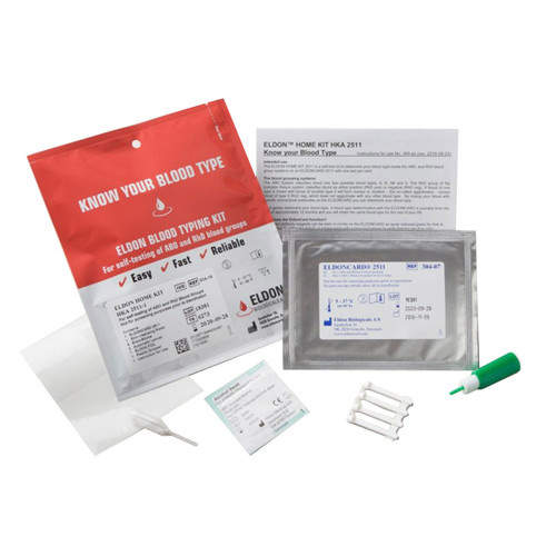 Home Blood Type Test Kit | Eldoncard ABO Rh Factor Home Blood Test