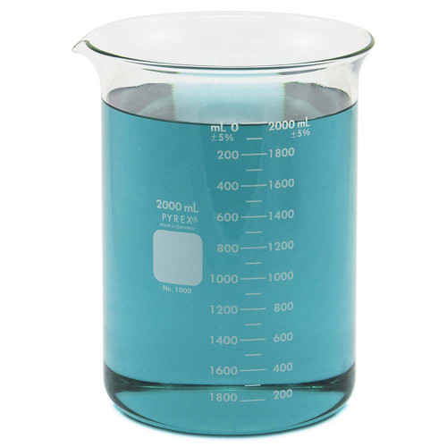 Pyrex Beaker, 2000 ml | Low Form Griffin Beaker | HST