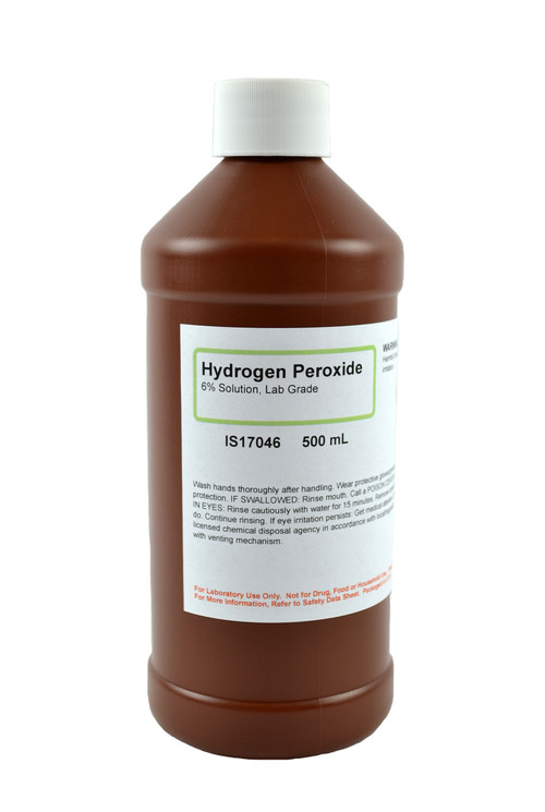 Hydrogen Peroxide, H2O2, 6%, 500 mL - Home Science Tools