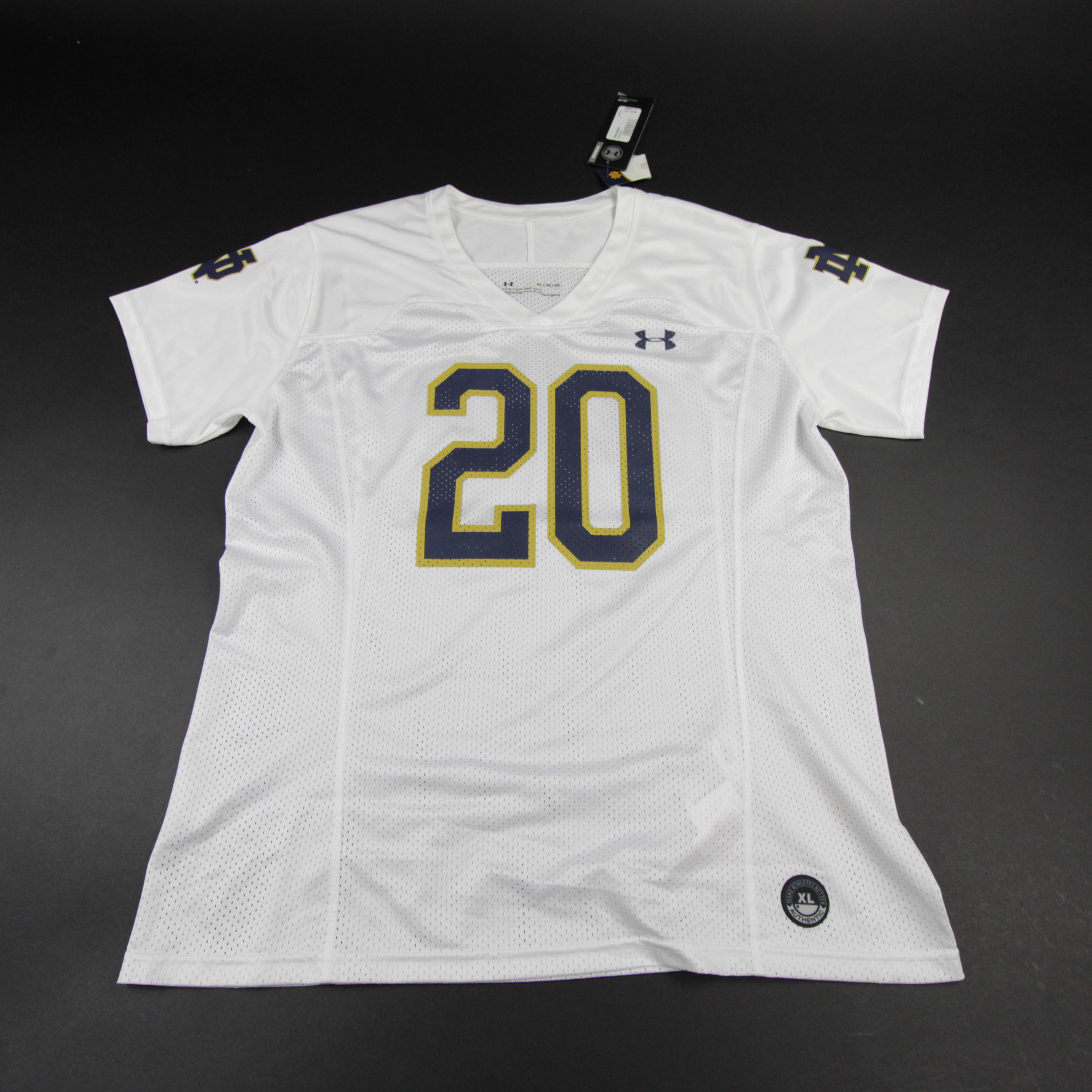 Notre Dame Fighting Irish Under Armour HeatGear Practice Jersey Football White XL 03