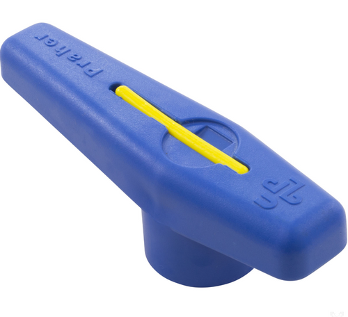 Handle Praher PVC Single Union Ball Valves 1-1/2" Blue SU-150-1B