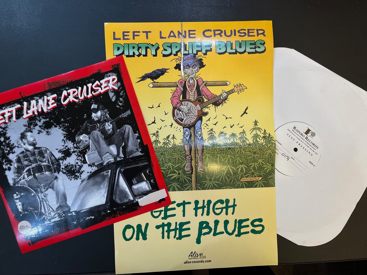 LEFT LANE CRUISER- TEST PRESSING SET -DIRTY SPLIFF BLUES PLUS POSTER ...