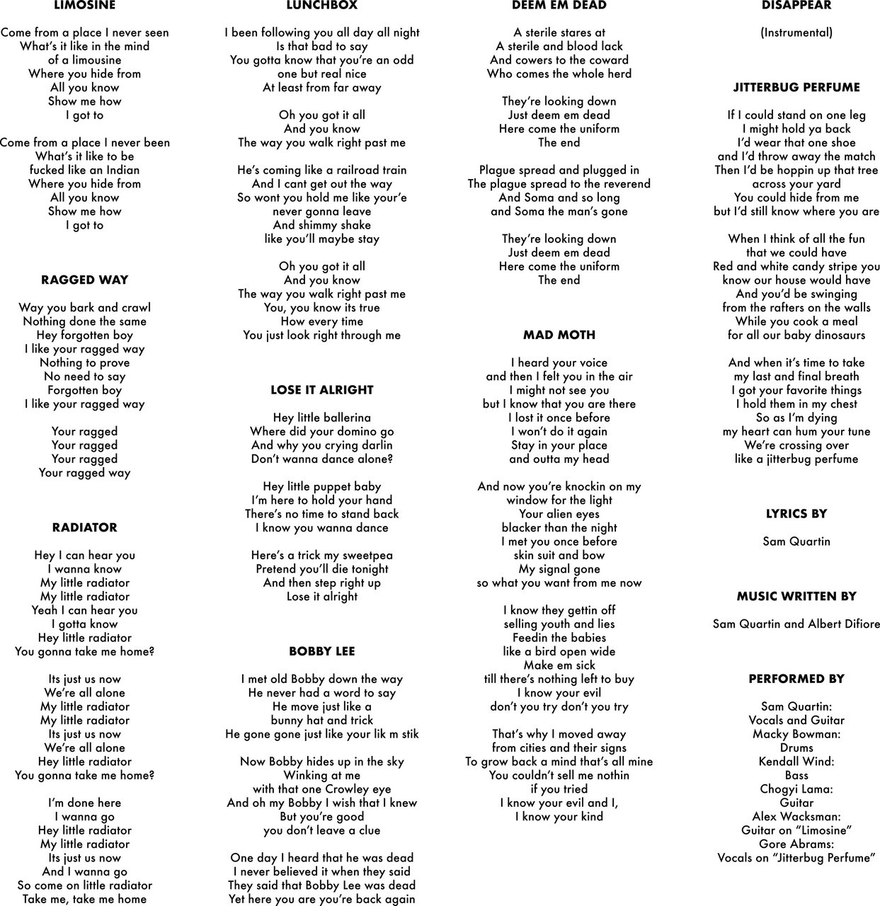 BOBBY LEES -Beauty Pageant- BLACK VINYL WITH INSERT - Bomp Records