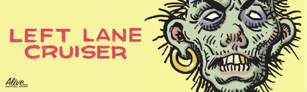 LEFT LANE CRUISER with BILL STOUT DESIGN- BUMPER STICKERS - Bomp Records