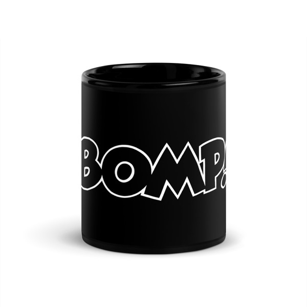 BOMP - Classic White Outline Logo - Black Mug - FREE SHIPPING! - Bomp ...